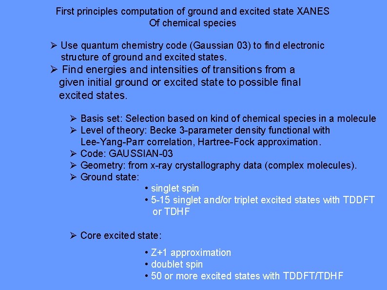 Simulation of Xray Absorption Near Edge Spectroscopy XANES
