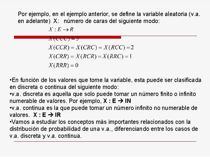 PROBABILIDAD Y ESTADISTICA VARIABLES ALEATORIAS Introduccin Normalmente los