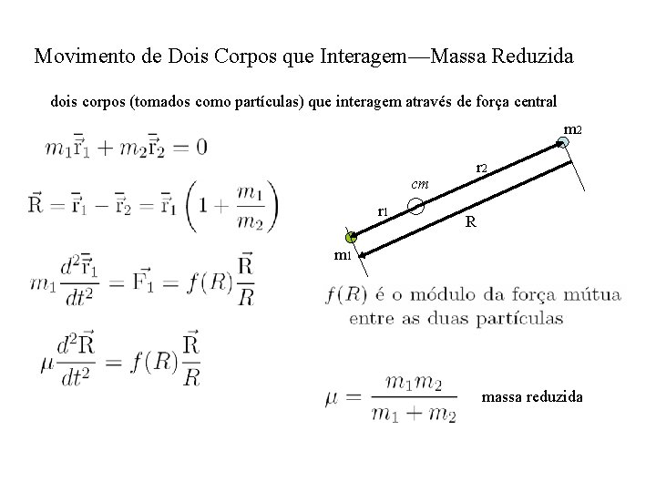 Dinmica de um Sistema de Muitas Partculas Centro