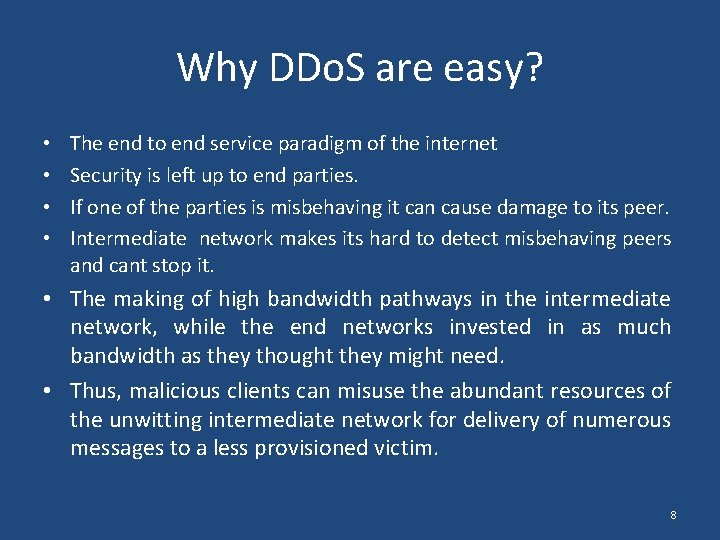An Overview and Classification of DDo S Attacks