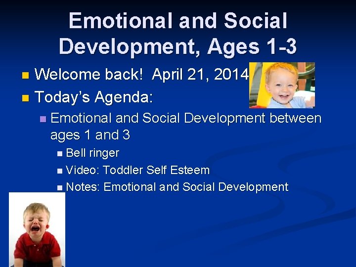 Emotional and Social Development Ages 1 3 Welcome