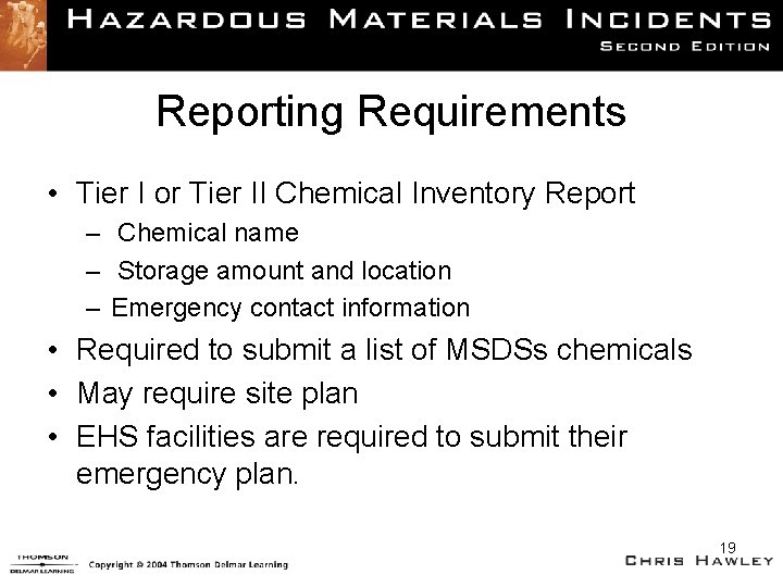 Hazardous Materials Incidents by Chris Hawley CHAPTER 1