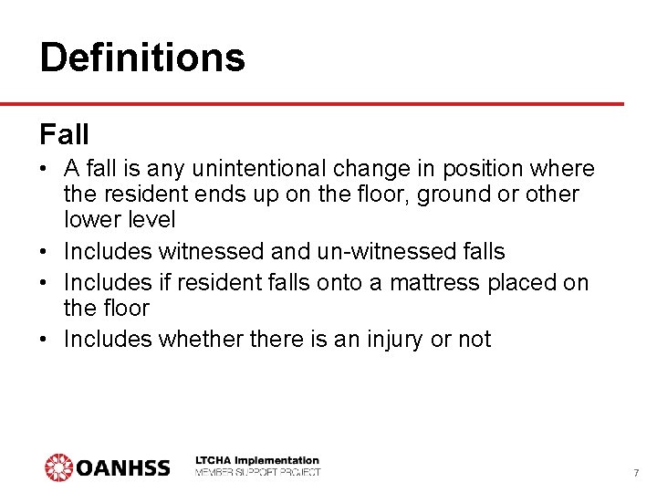 Appendix H Fall Prevention and Management Training Presentation