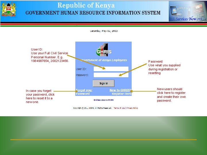 Government Human Resource Information System GHRIS Profile Update