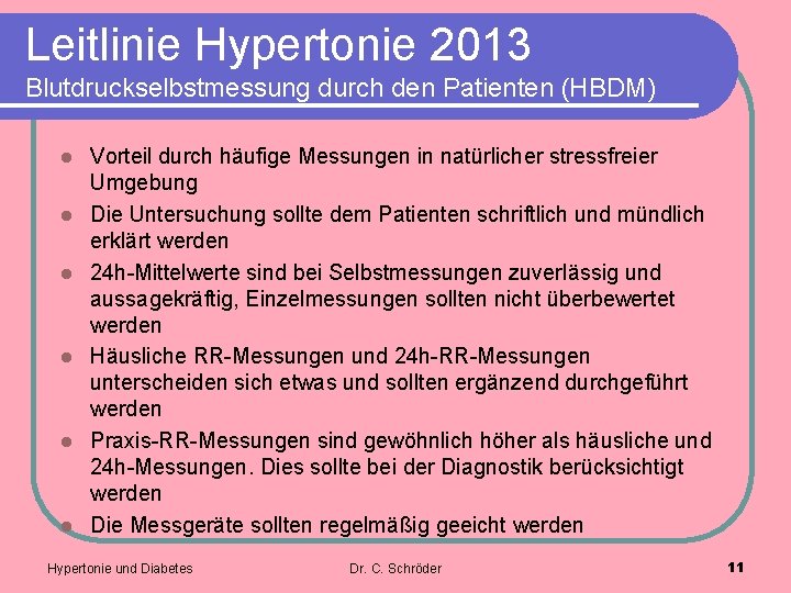 Hypertonie und Diabetes von Dr med Christoph Schrder