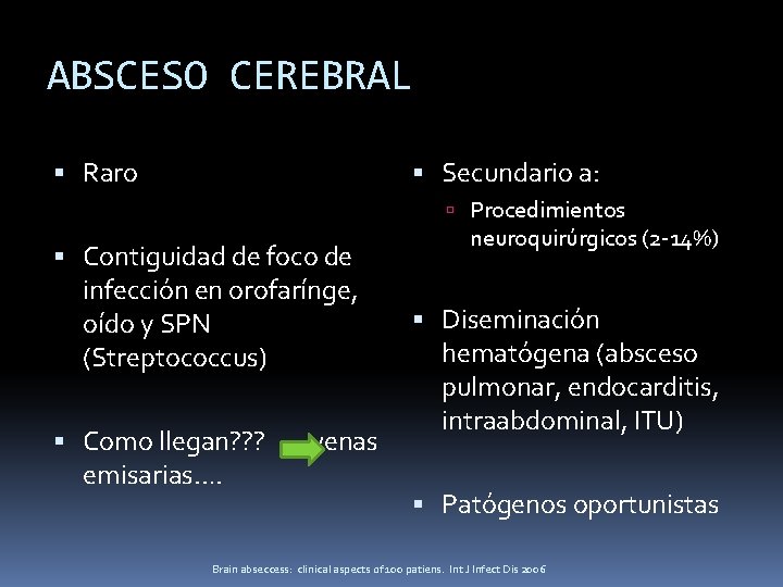 ENFERMEDADES INFECCIOSAS SNC FISIOPATOLOGIAUNIBE DRA YAZMIN MORA CAMBRONERO