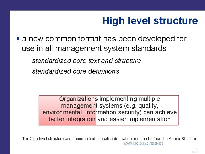 ISO 9001 2015 Revision overview December 2013 ISOTC