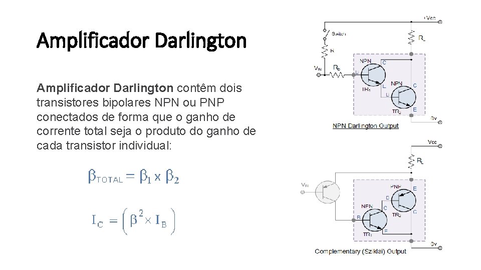 LOM 3218 Eletrnica Amplificadores Darlington e FET Amplificador