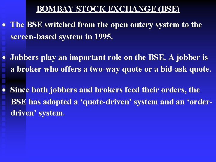Chapter 4 SECURITIES MARKET The Battlefield OUTLINE Structure