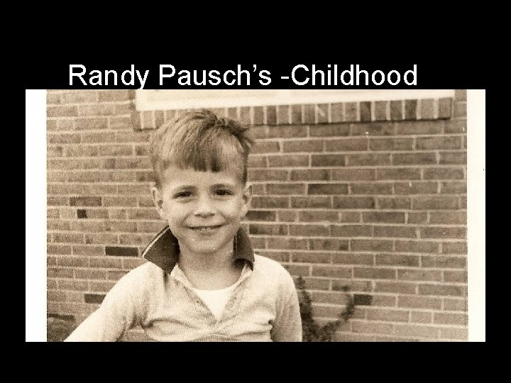 Introduction of Randy Pausch Born October 23 1960