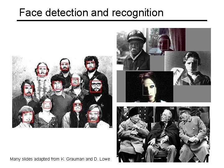 Face detection and recognition Many slides adapted from