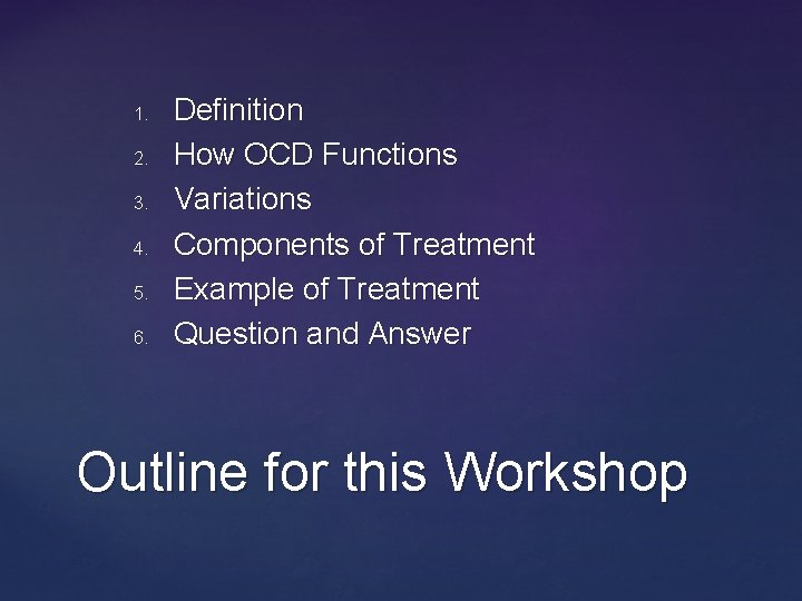 SB 01 Understanding and Treating Obsessive Compulsive Disorder