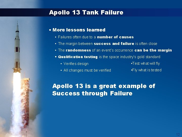 Apollo 13 Pressure Vessel Failure W L Castner