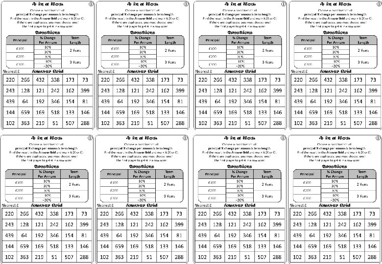 Repeated Percentage Change Increase Decrease Four in a
