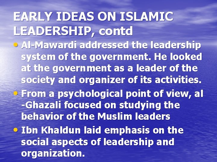 LEADERSHIP AN ISLAMIC PERSPECTIVE Dr Ali Mohammad Jubran