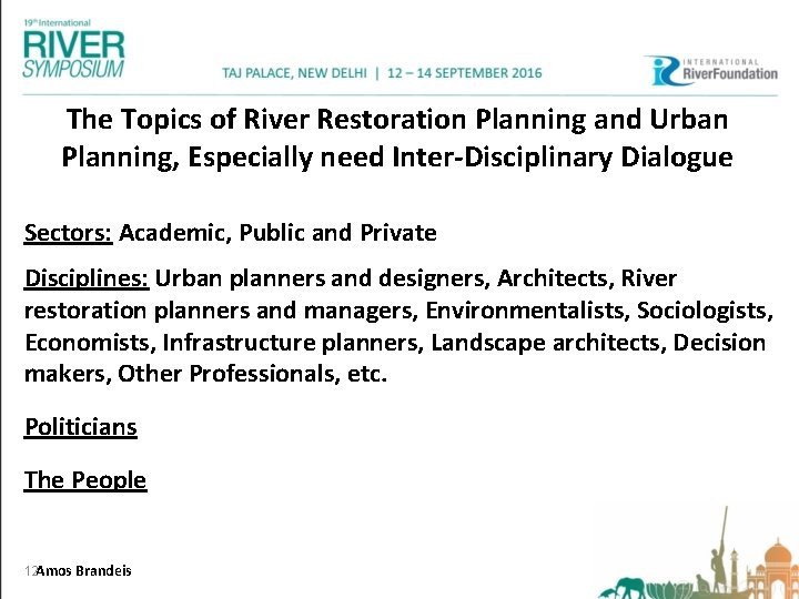 Urban River Restoration Cities Water Amos Brandeis Ambassador