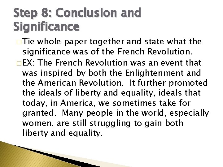French Revolution DBQ Steps Step 1 Question Step
