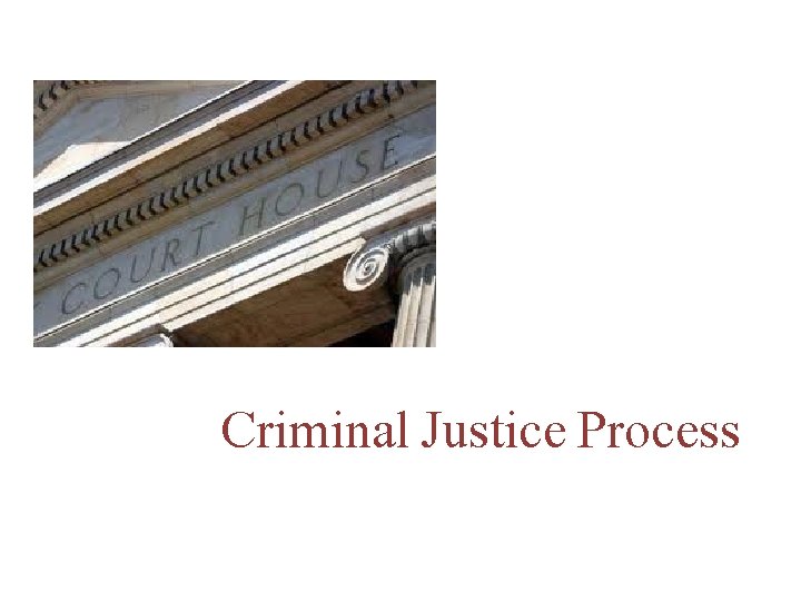 Criminal Justice Process 1 INVESTIGATION After a crime