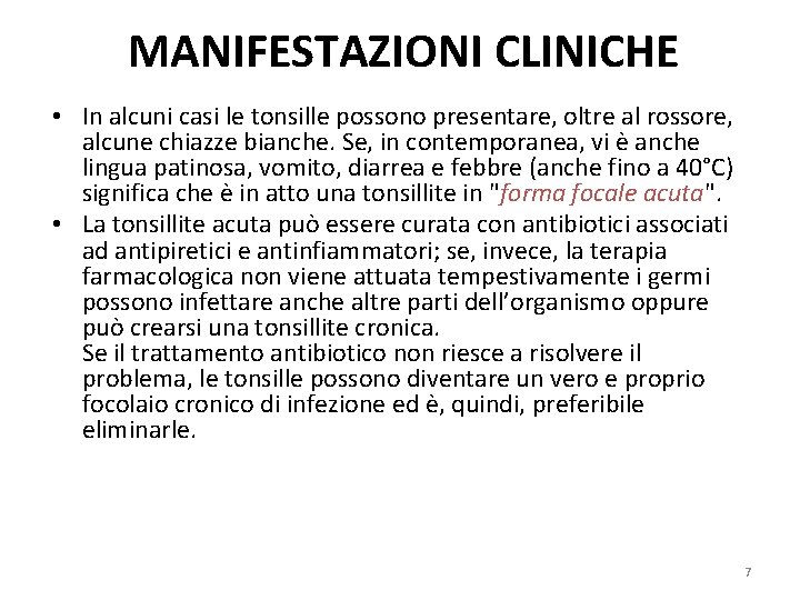 TONSILLECTOMIA ASSISTENZA PRE E POST OPERATORIA AL PAZIENTE