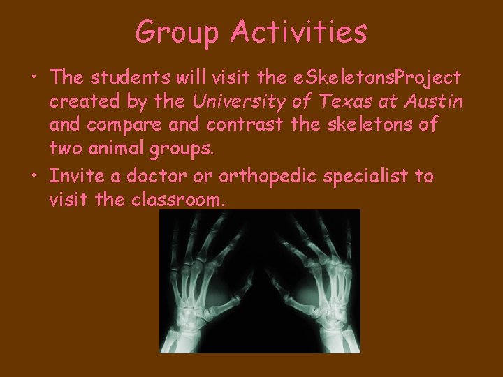 The Human Skeletal System Essential Unit Questions TEKS