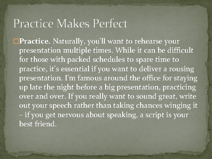 Presentation Skills By Mr Fong Be Prepared Being