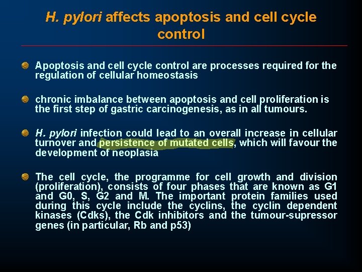 Helicobacter pyloriinduced epithelial cell signalling in gastric ...