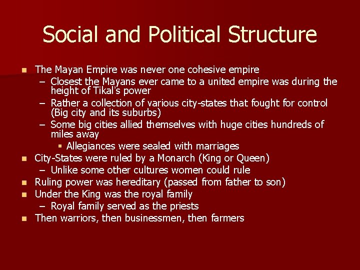 The Mayan Civilization Range and Name n Maya