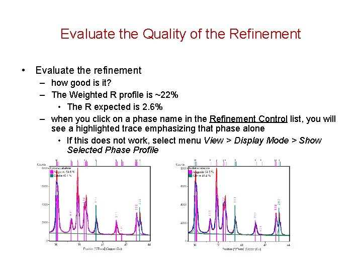 Fundamentals of Rietveld Refinement III Additional Examples An