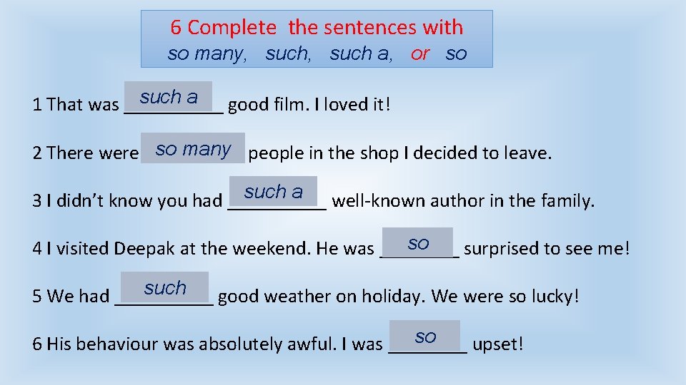 What awful mistakes 1 Complete the sentences with