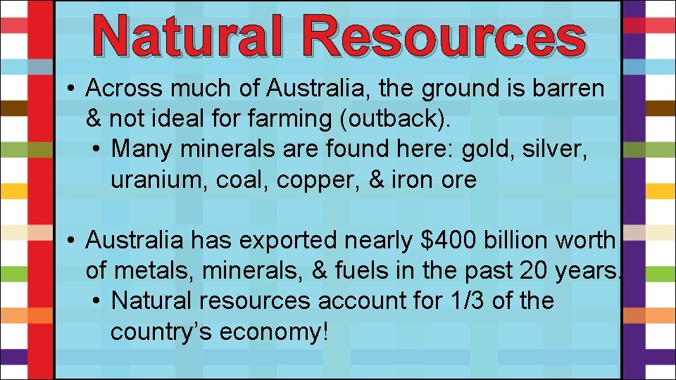 Location Climate Natural Resources Australia Where People Live