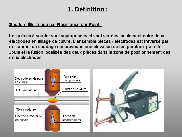 Les assemblages thermiques La soudure SERP 1 Dfinition