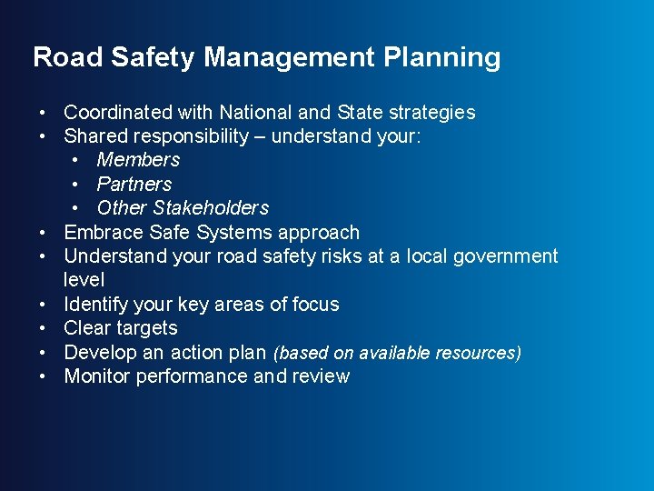 Austroads Local Government Road Safety Management Guidance Andy