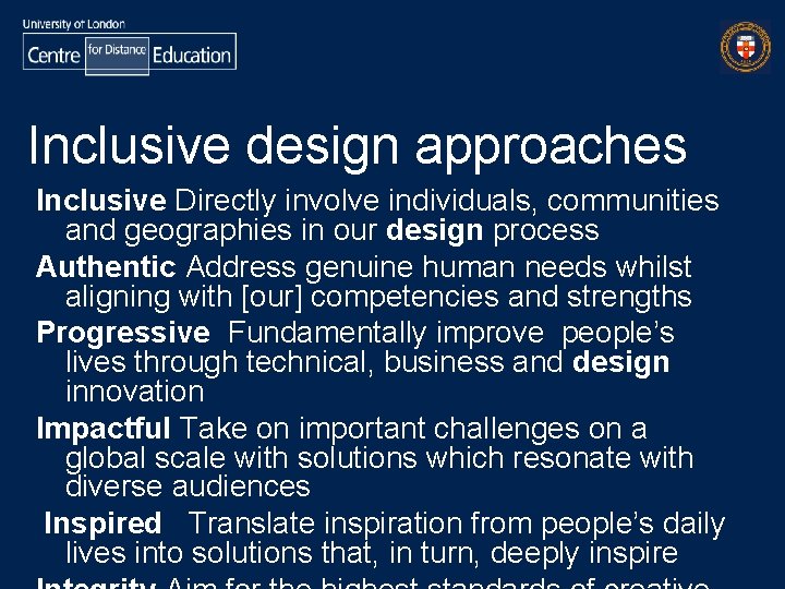Inclusive design what size fits all Brian Sayer