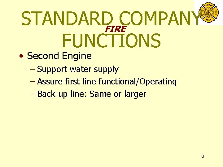 Engine Company Riding Positions Handline Stretching 1 Engine
