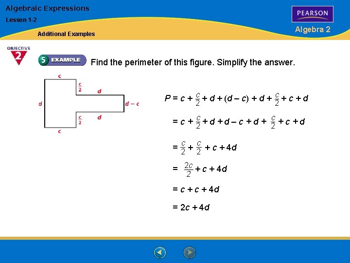 1 2 Algebra 2 1 2 Algebraic Expressions