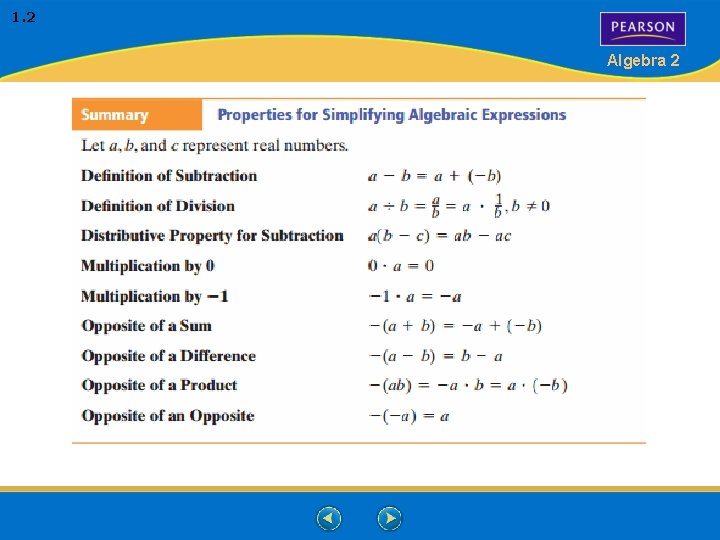 1 2 Algebra 2 1 2 Algebraic Expressions