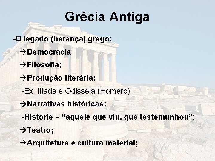 Grcia Antiga O legado herana grego Democracia Filosofia