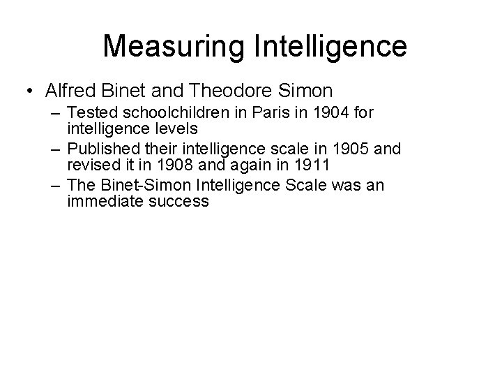 Intelligence Chapter 8 Part I William G Huitt