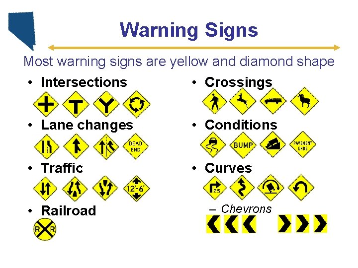 Traffic Signs NV Driver Education Curriculum Unit 2