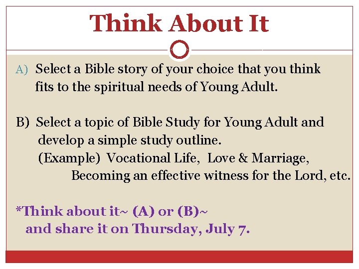 How To Develop Christian Character in Youth age