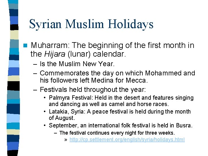 Syrian Culture Resource Heather Franks Cohort 34 Spring