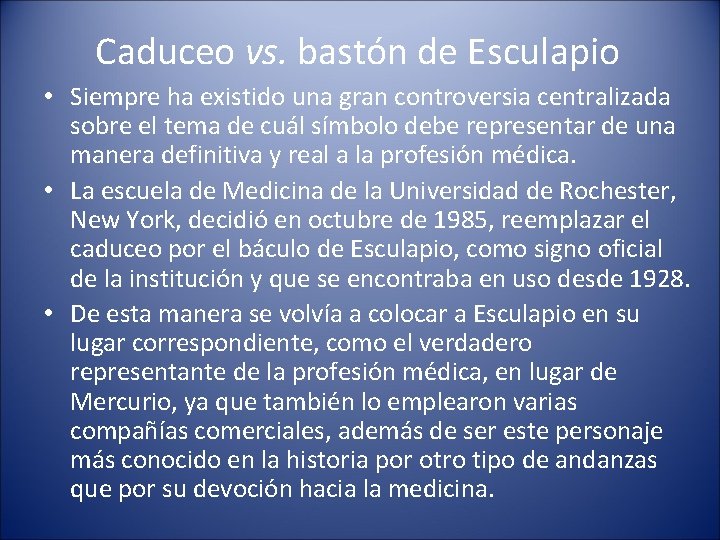 Caduceo de Hermes Baston de Esculapio La gran