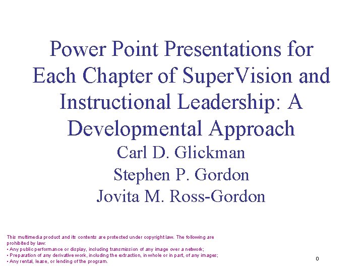 Power Point Presentations for Each Chapter of Super