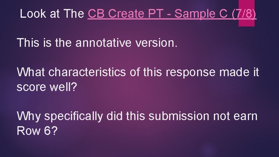 DAY 1 CREATE PERFORMANCE TASK REVIEW THE TASK