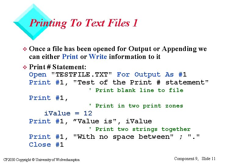 CP 2030 Visual Basic for C Programmers v