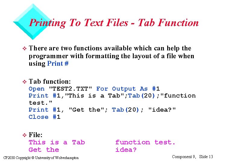 CP 2030 Visual Basic for C Programmers v
