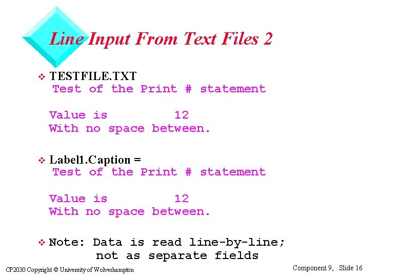 CP 2030 Visual Basic for C Programmers v