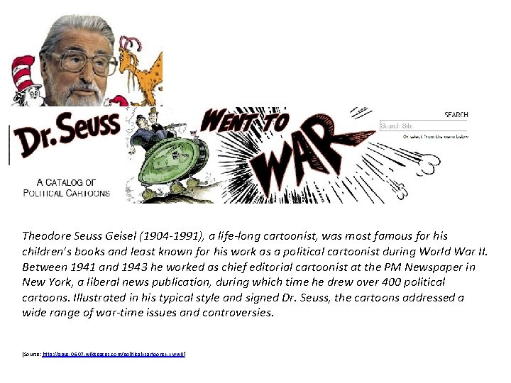 Theodore Seuss Geisel 1904 1991 a lifelong cartoonist