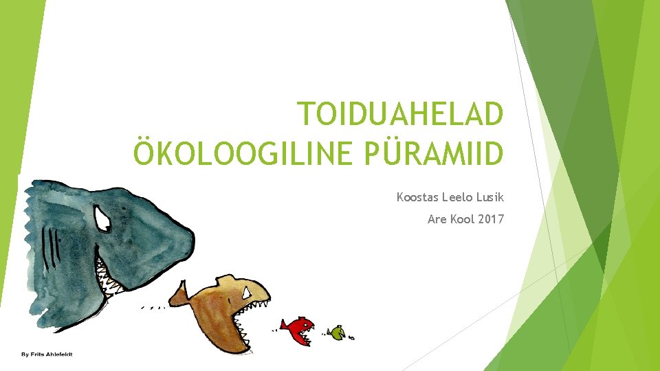 TOIDUAHELAD KOLOOGILINE PRAMIID Koostas Leelo Lusik Are Kool