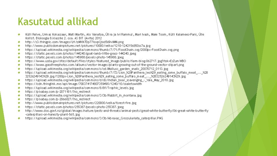 TOIDUAHELAD KOLOOGILINE PRAMIID Koostas Leelo Lusik Are Kool